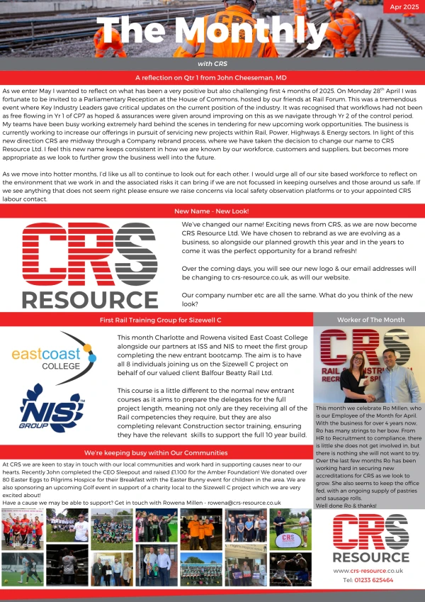 CRS Resource | Rail, Construction & Recruitment Specialists